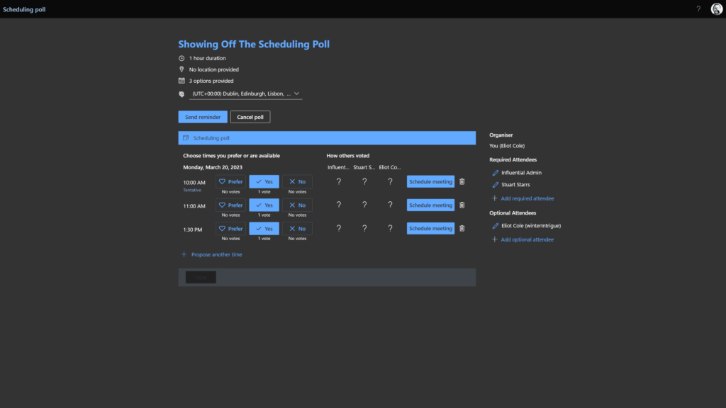 How to use Outlook's Scheduling Poll feature | Influential Software